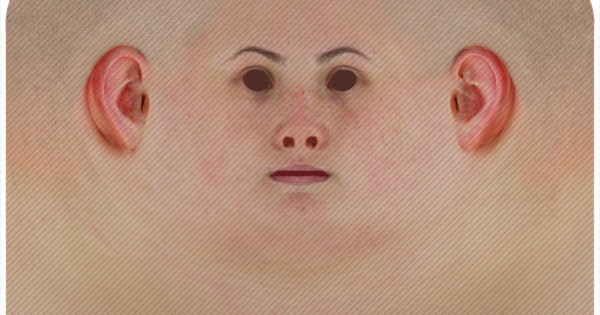 Female head texture map 01